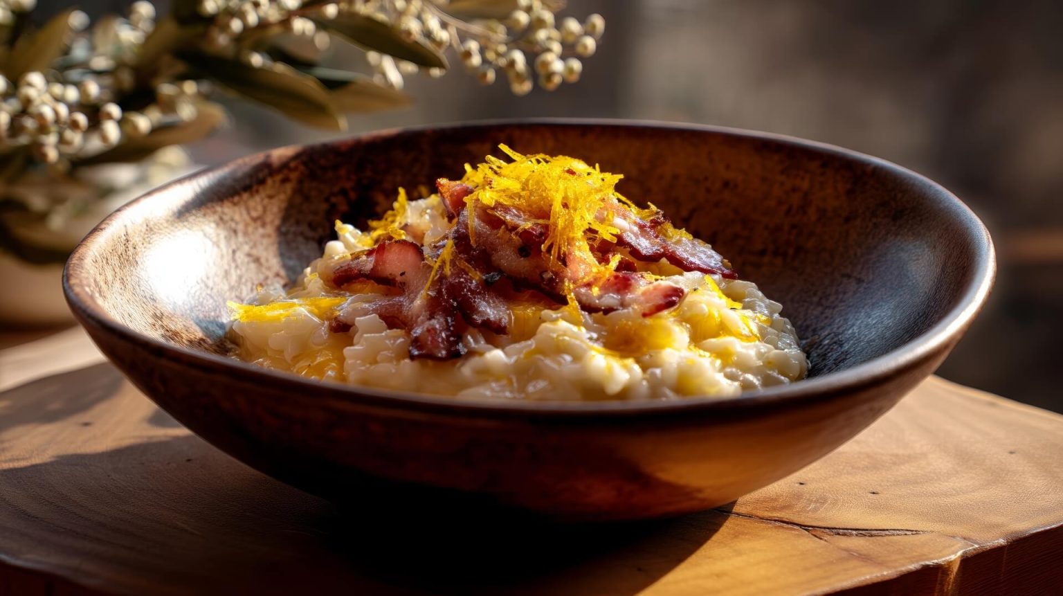 Risotto Carbonara met Gemarineerde Eidooiers | Authentiek Italiaans ...